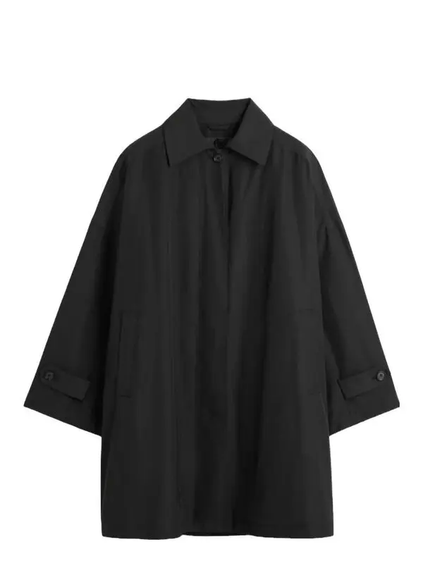 TOTEME Long-sleeved Trench Coat - Black