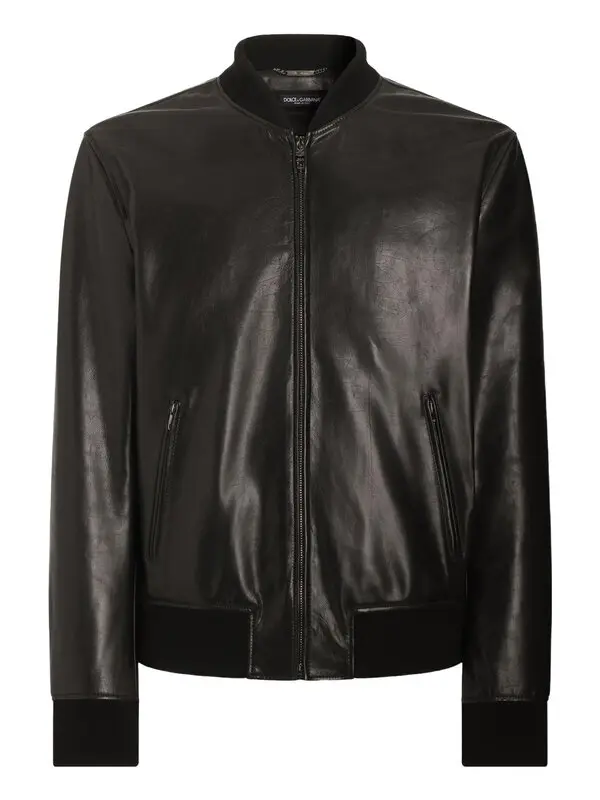Dolce & Gabbana Dolce Gabbana Zip-up Bomber Jacket - Black