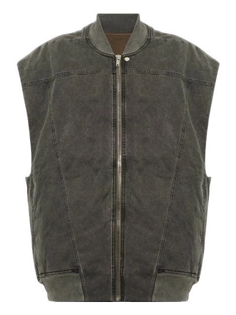 Rick Owens Oversized Denim Vest - Grey