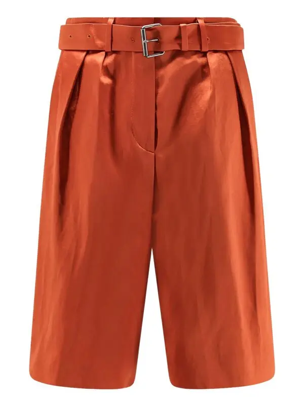 Dries Van Noten Belted Tailored Shorts - Rust