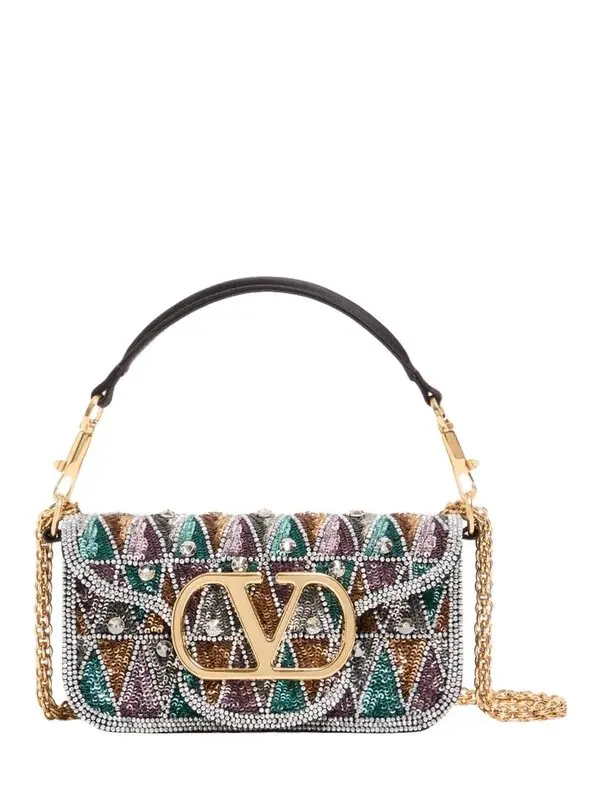 Valentino Garavani Vlogo Signature Small Shoulder Bag - Multicolor/black