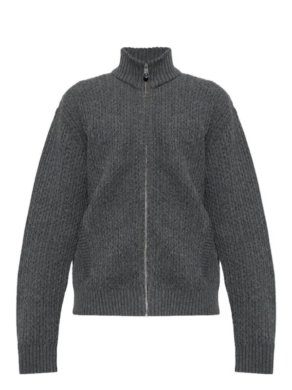 Versace High-neck Cardigan - Grey