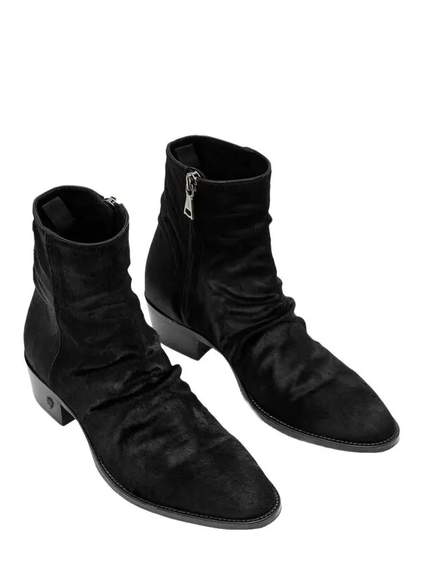 John Varvatos Two Five Two Genuine Calf Hair Zip Boot - Black