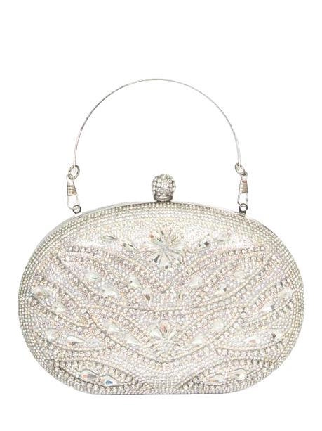 LAUREN LORRAINE Saphire Clutch - Silver