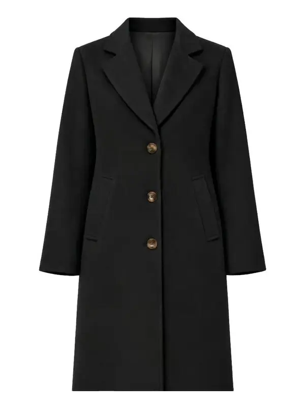 Liu Jo Midi Coat In Wool Blend - Black
