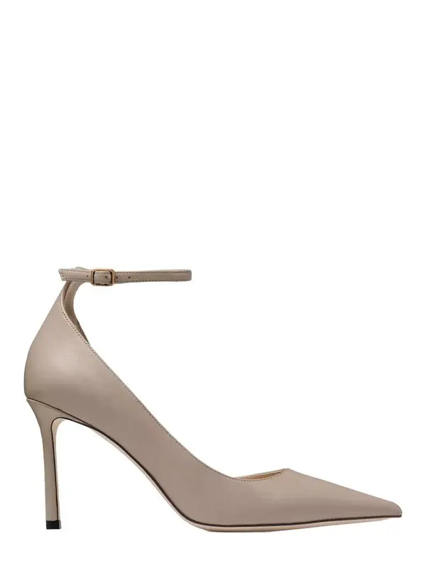 JIMMY CHOO 85mm Leona Ankle-strap Pumps - Neutrals