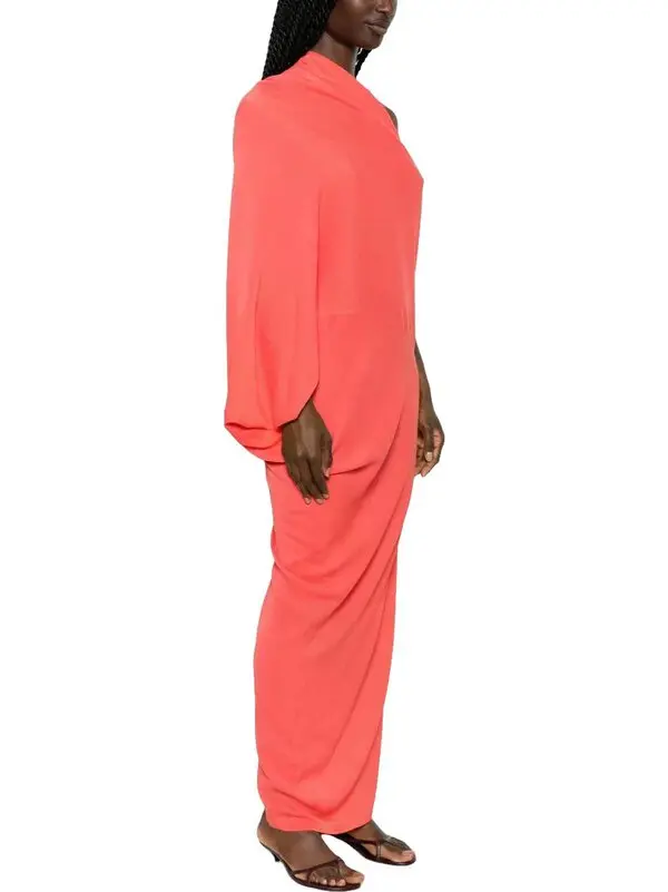 CORTANA One-shoulder Draped Dress - Red