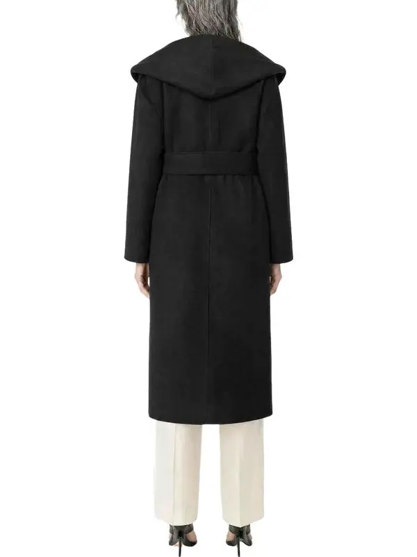 TOTEME Hooded Belted Coat - Black