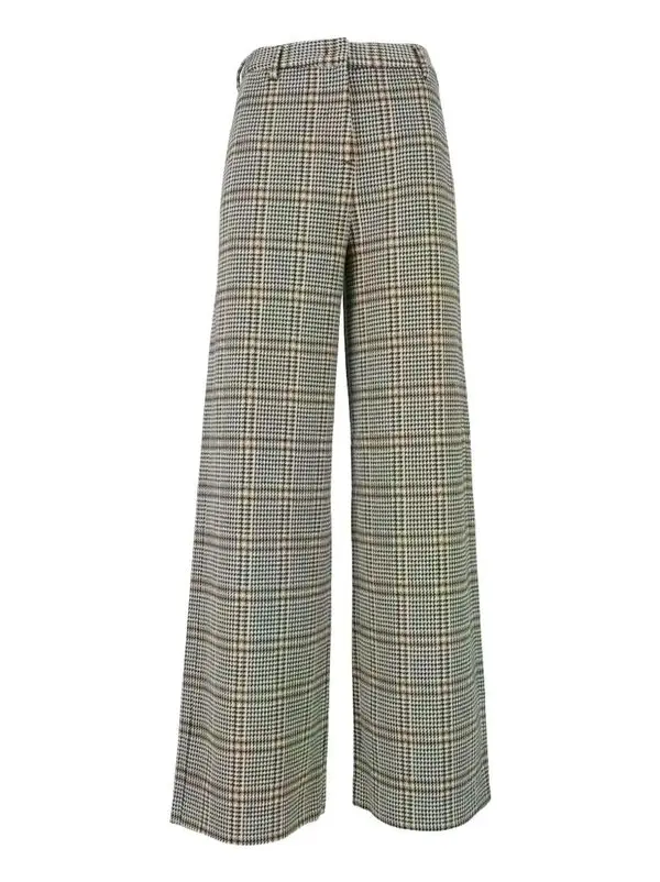 Fabiana Filippi Check-pattern Wide-leg Trousers - Neutrals