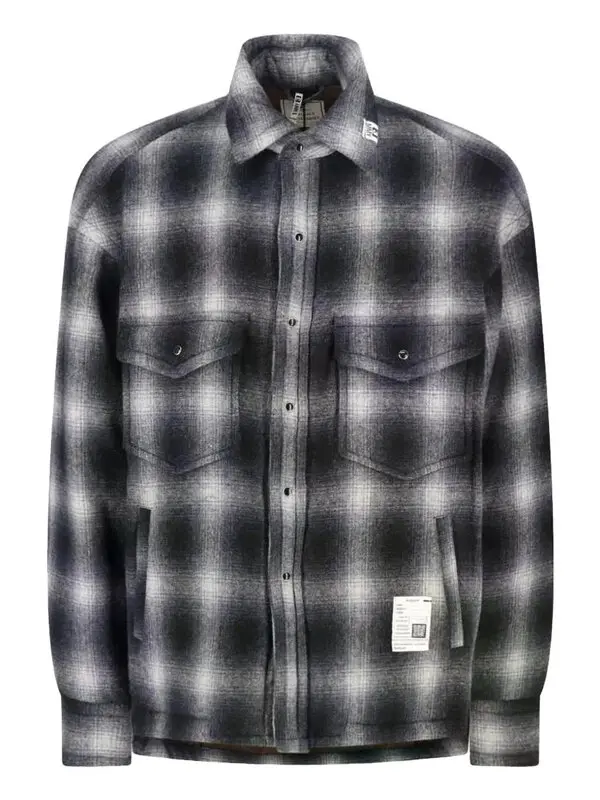 Mihara Yasuhiro Stripe Puffer Shirt - Black