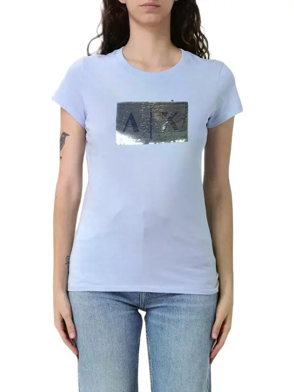 Armani Exchange Sequin-embellished T-shirt - Blue