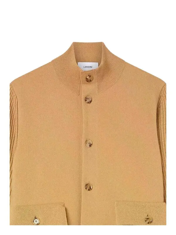 LARDINI Button-up Knitted Jacket - Neutrals
