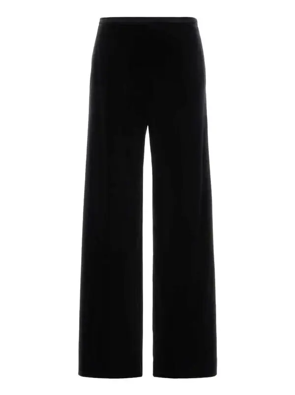 Alberta Ferretti Velvet Palazzo Pants - Black