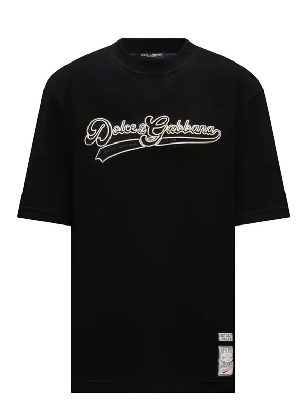 Dolce & Gabbana Cotton T-shirt With Embroidery - Black