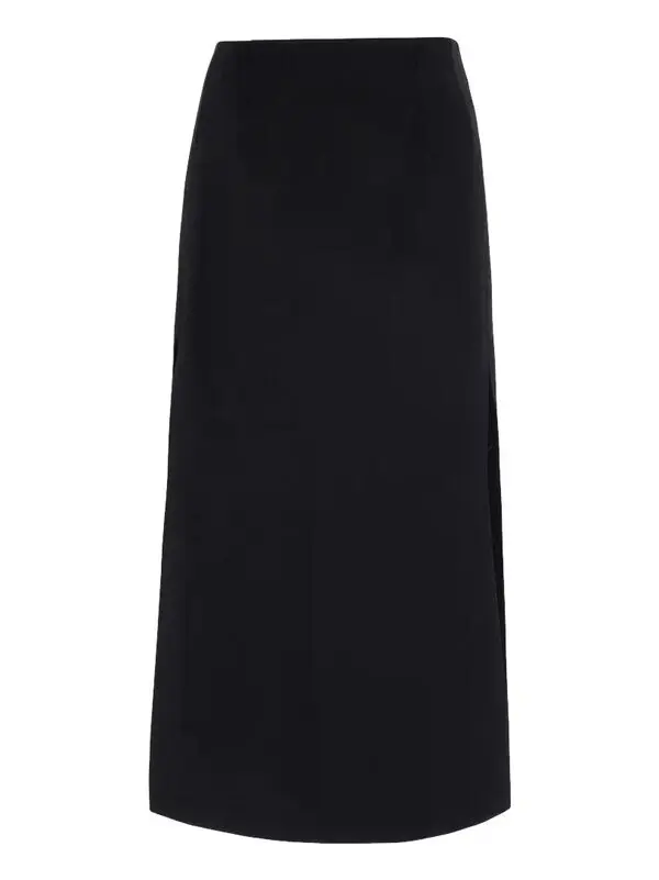 PLAIN Rear-zip-fastening Mini Skirt - Black