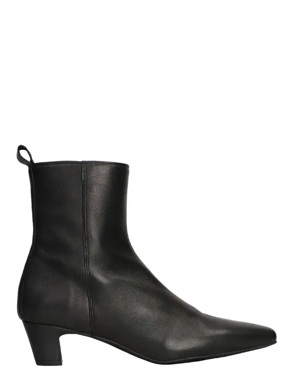 PEDRO MIRALLES Socobio Leather Ankle Boots - Black