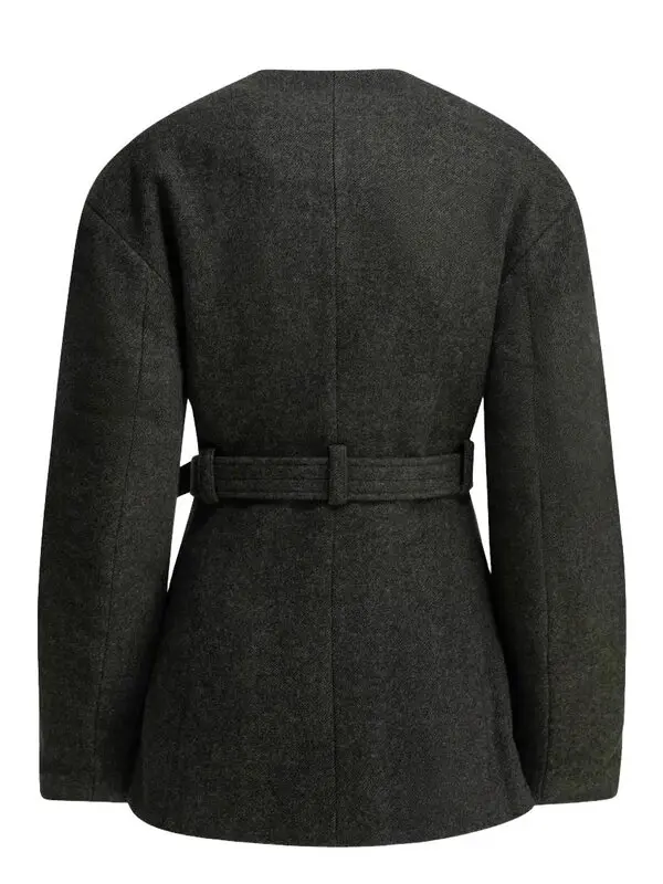 GANNI Jacket In Wool - Grey