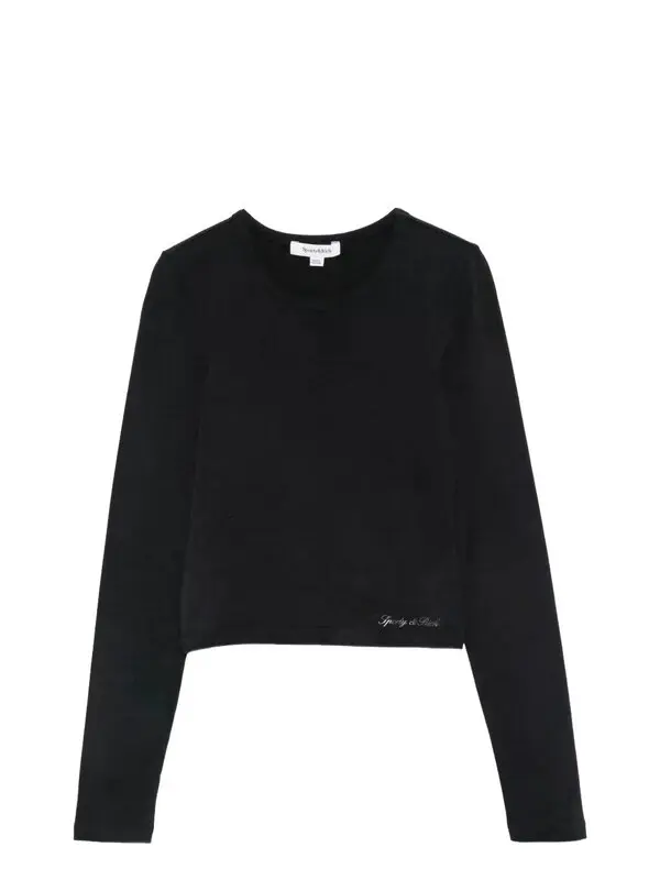 Sporty & Rich Vaina Long-sleeve T-shirt - Black