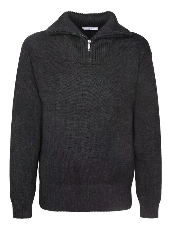 DANIELE FIESOLI Quarter-zip Knitted Sweater - Grey