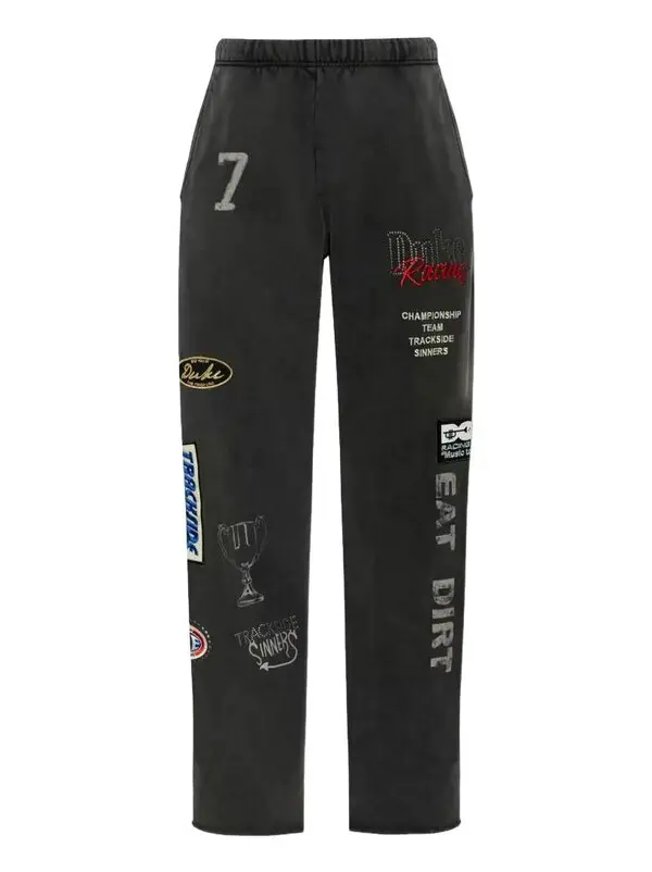 DUKE + DEXTER Dr4 Patch-detail Track Pants - Black
