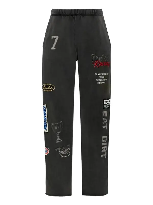 DUKE + DEXTER Dr4 Patch-detail Track Pants - Black