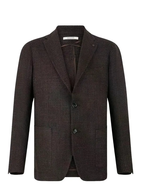 Tagliatore Single-breasted Wool Blazer - Brown