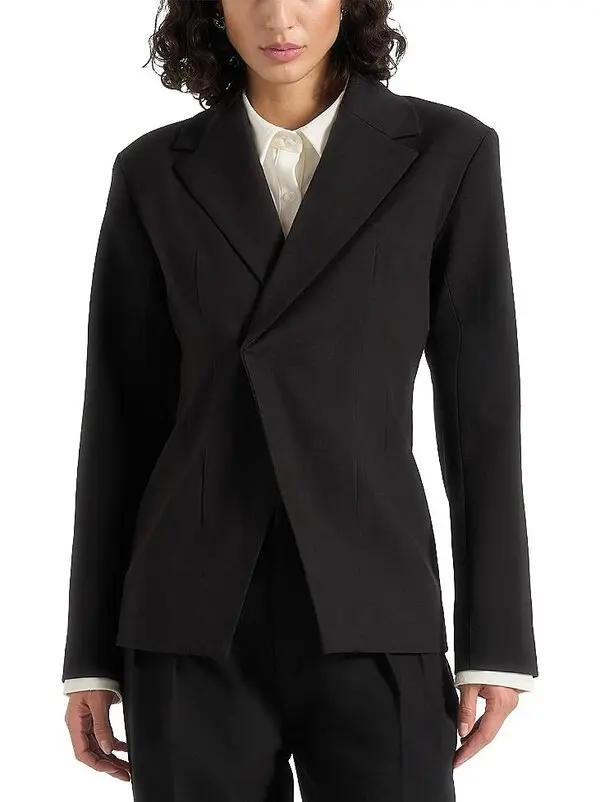 Manière De Voir Beatrice Tailored Double Breasted Blazer - Black