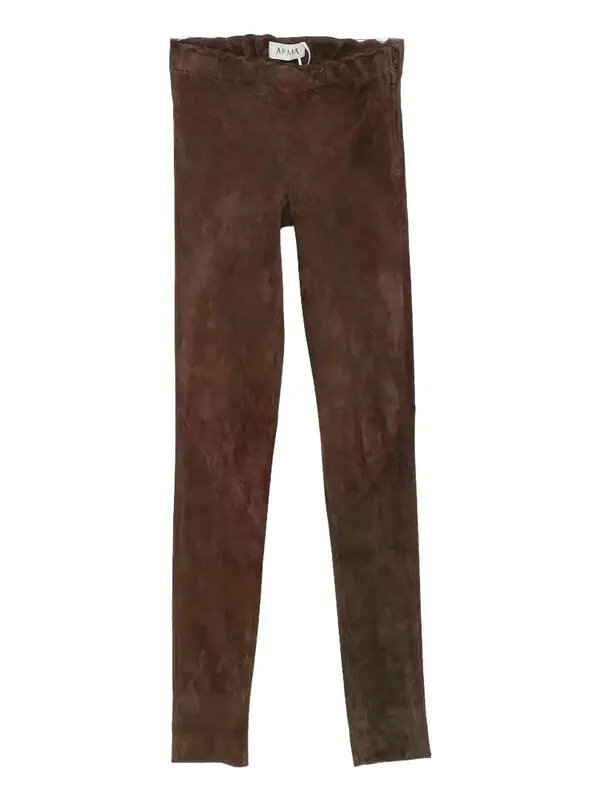 ARMA Suede Slim-fit Trousers - Brown