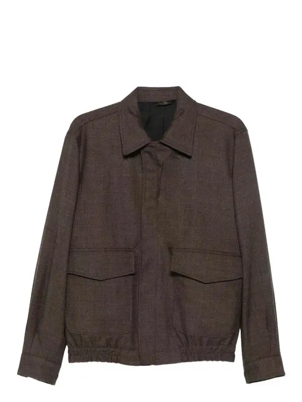 BRIGLIA 1949 Flap-pocket Elasticated-hem Jacket - Brown