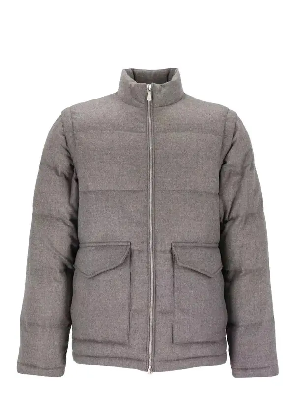 Eleventy Padded Cashmere Jacket - Grey