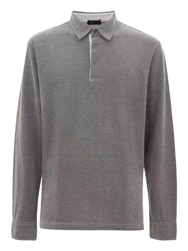 Corneliani Long-sleeve Polo Shirt - Grey
