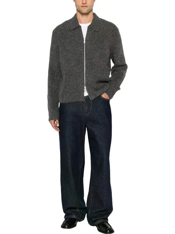 Samsøe Samsøe Zip-up Collared Cardigan - Grey