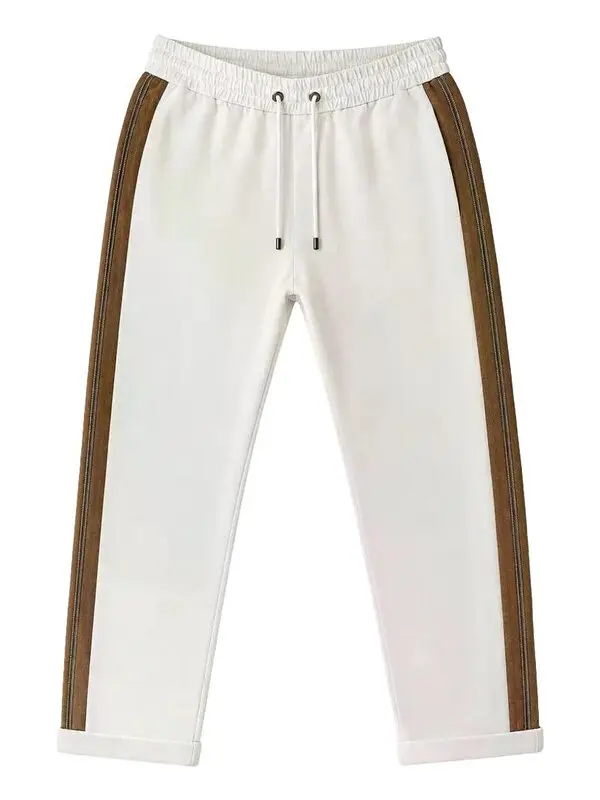 Brunello Cucinelli Stripe-detail Track Pants - White