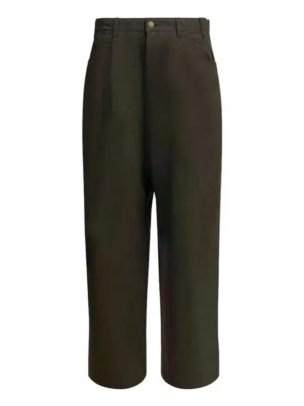 Comme Des Garçons Pleated-detail Trousers - Brown