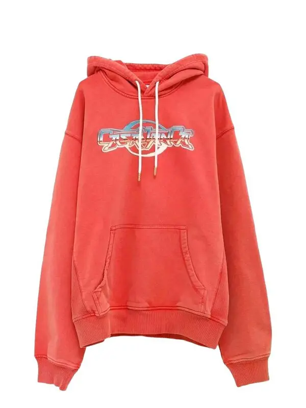 Casablanca Logo-print Organic Cotton Hoodie - Red