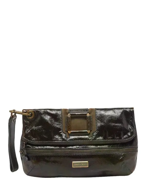 JIMMY CHOO Mave Foldover Clutch Bag - Brown