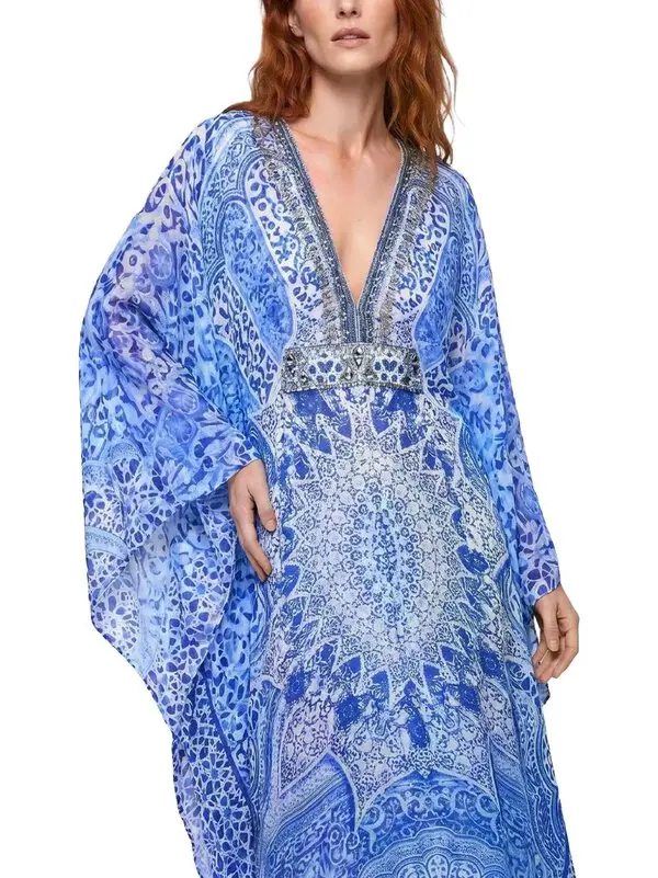 Camilla The Bosphorous Maxi Kaftan Dress - Blue