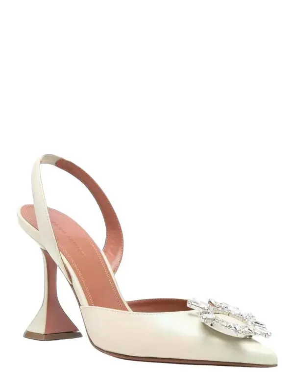 Amina Muaddi Begum Crystal-embellished Pumps - Neutrals