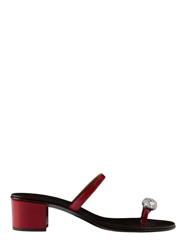 GIUSEPPE ZANOTTI Icon Ring Sandal - Red