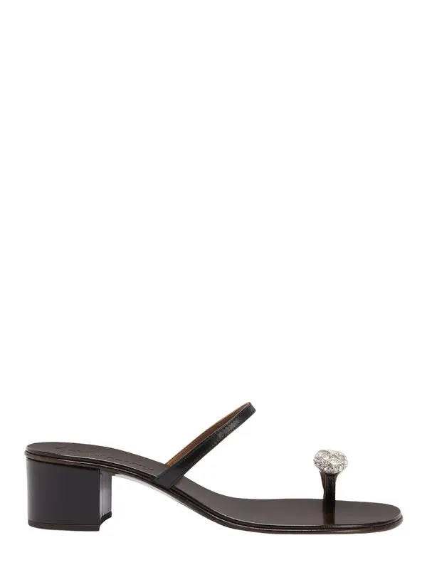 GIUSEPPE ZANOTTI Icon Ring Sandal - Black