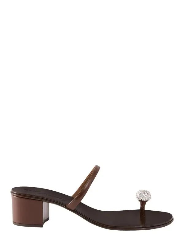 GIUSEPPE ZANOTTI Icon Ring Sandal - Brown