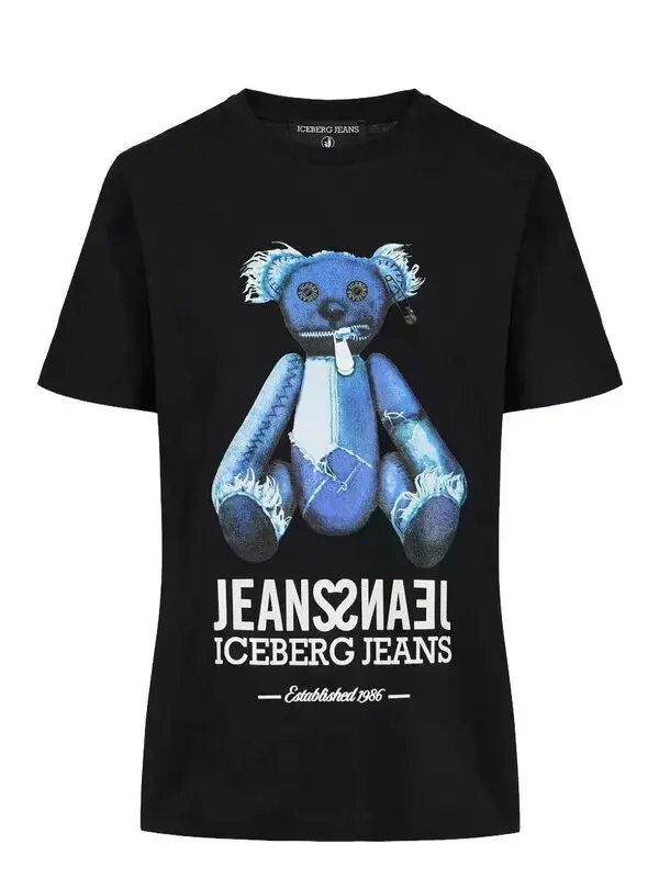 Iceberg Bear-print T-shirt - Black