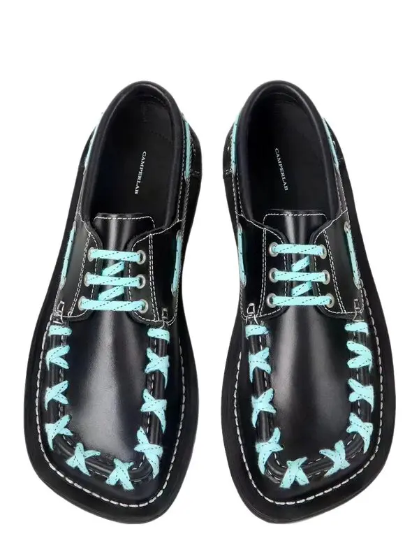 Camper Eki Leather Boat Shoes - Black