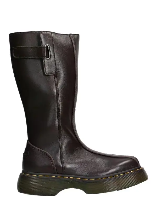 Dr. Martens Buzz Hi Gloss Buckle-detail Knee-high Boots - Brown