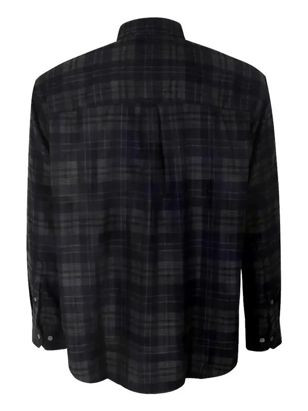 DUNST Check-pattern Button-down Shirt - Blue