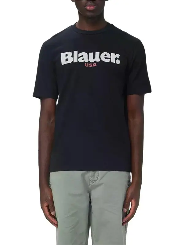 BLAUER. Ernst Logo-print T-shirt - Black