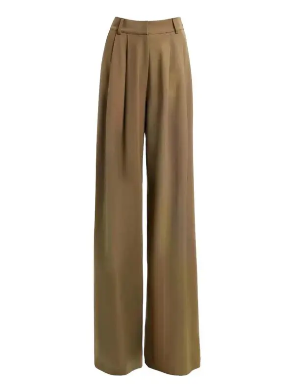 Elie Saab Pleated Wide-leg Trousers - Brown