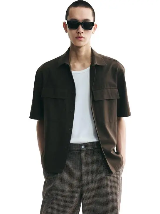 H&M Relaxed-fit Shirt - Brown