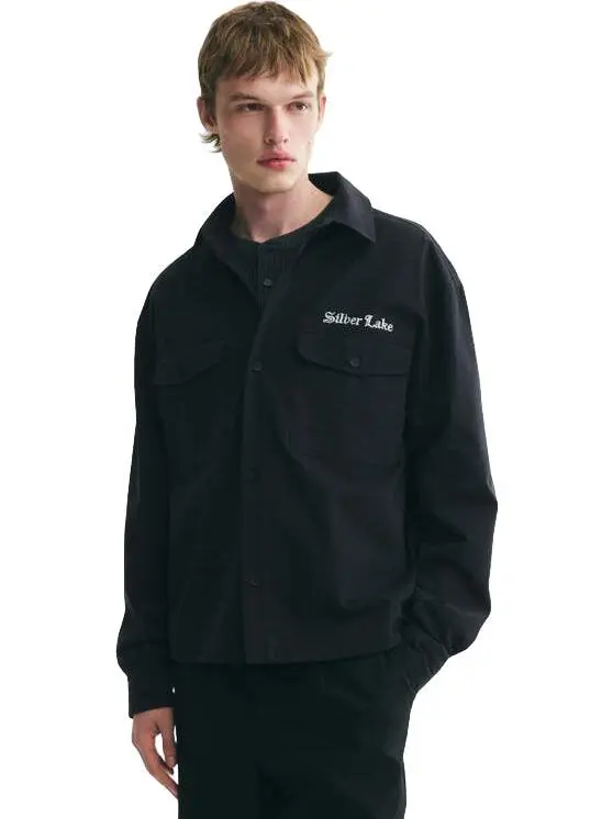 H&M Twill Overshirt - Black/service Garments