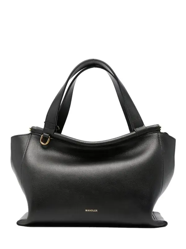 WANDLER Ida Leather Tote Bag - Black